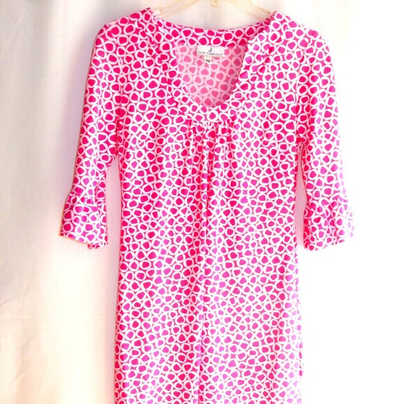 Jude Connally | Dresses | Jude Connally Pink White Knit Dress In Size ...